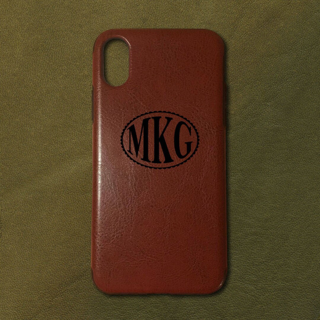 Custom Personalized Laser Engraved Apple iPhone X/XS PU Leather ...