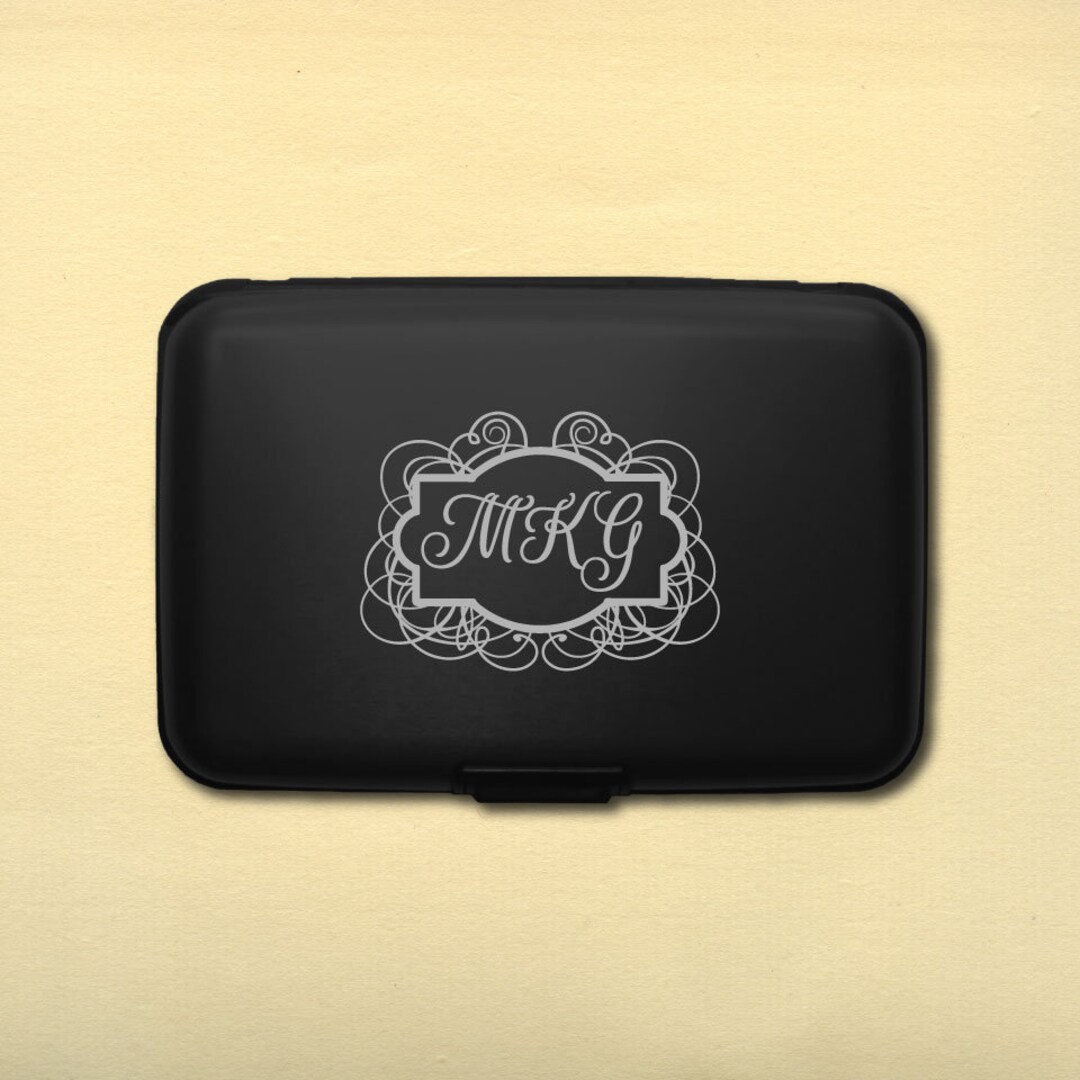 Custom Personalized Laser Engraved Monogram Anodized Aluminum RFID ...
