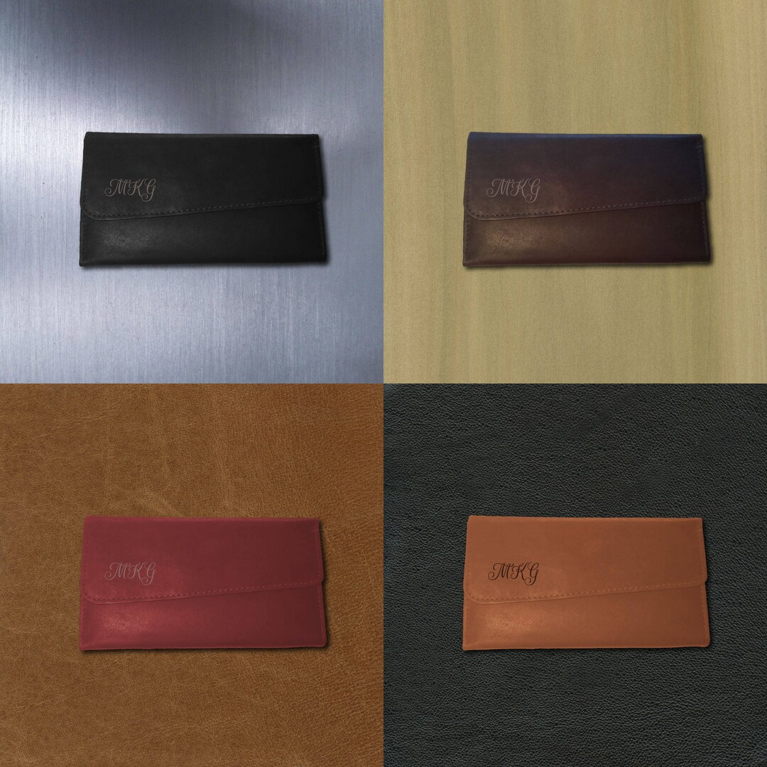 Custom Personalized Laser Engraved Monogram Ladies Checkbook - Etsy