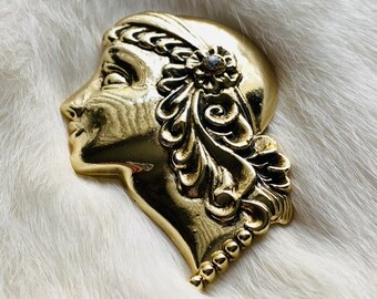 Flapper Girl Brooch - Etsy