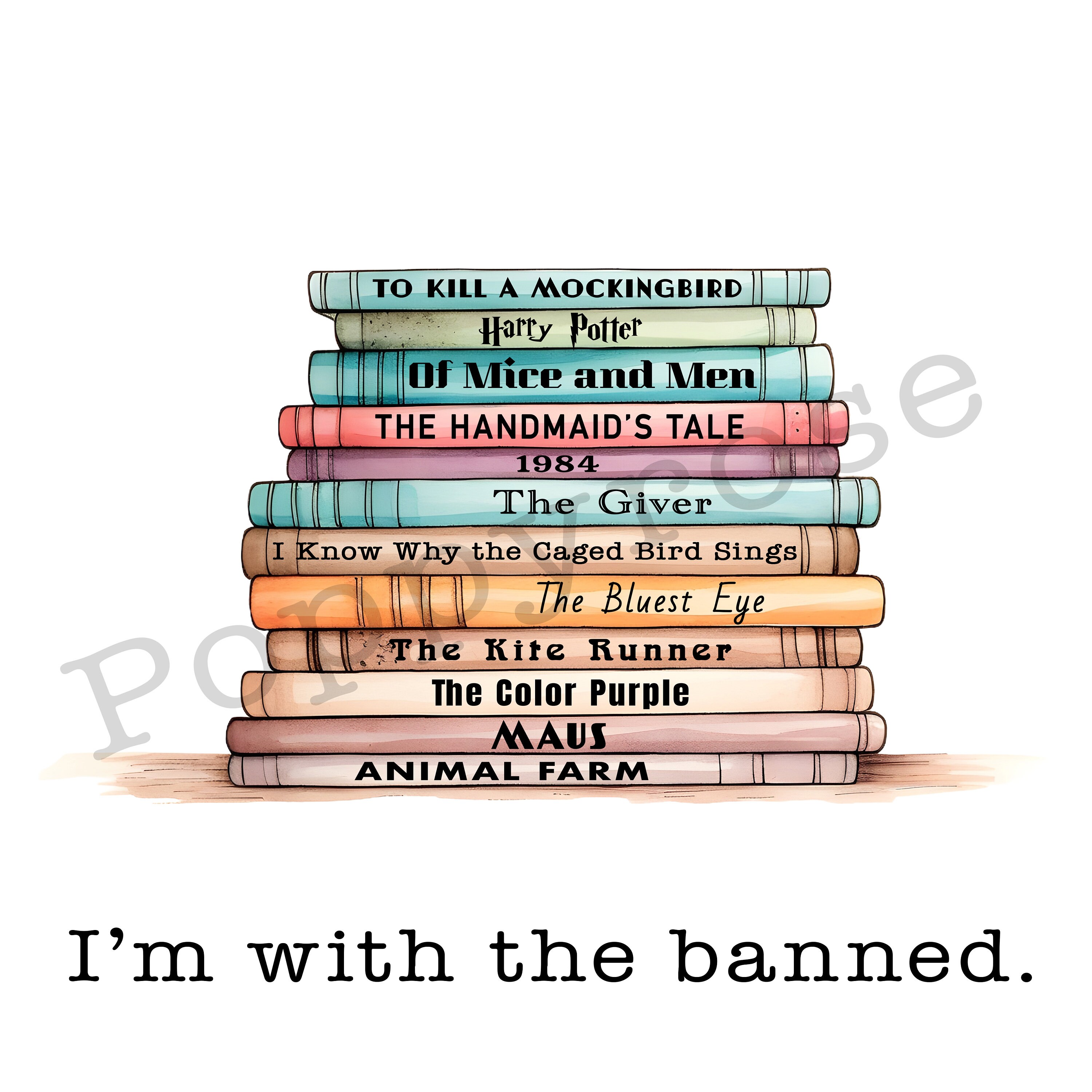 I'm With the Banned. - Banned Books Poster Traditional Edition - Etsy