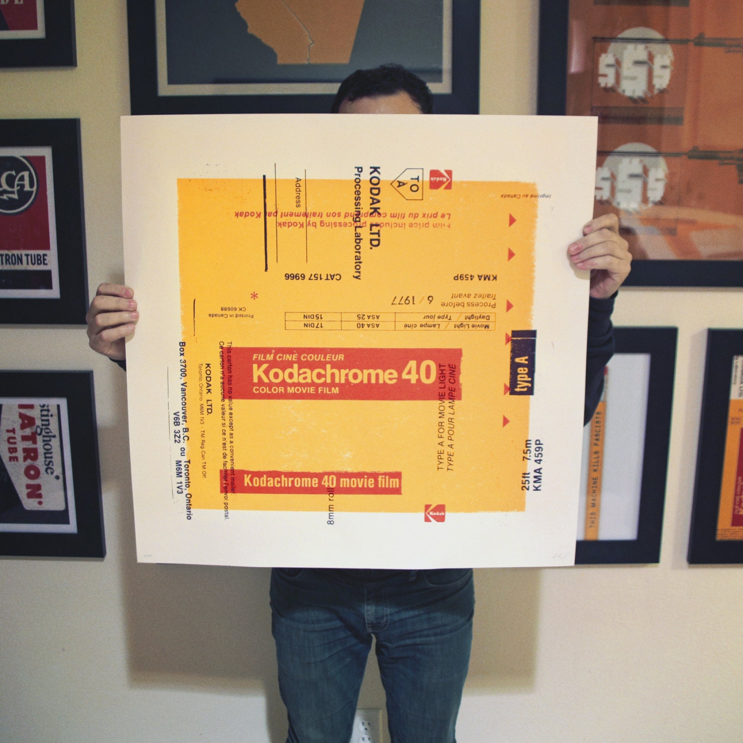 Kodachrome 40 - 3-color Screenprint Poster - 26" X 26" - Etsy