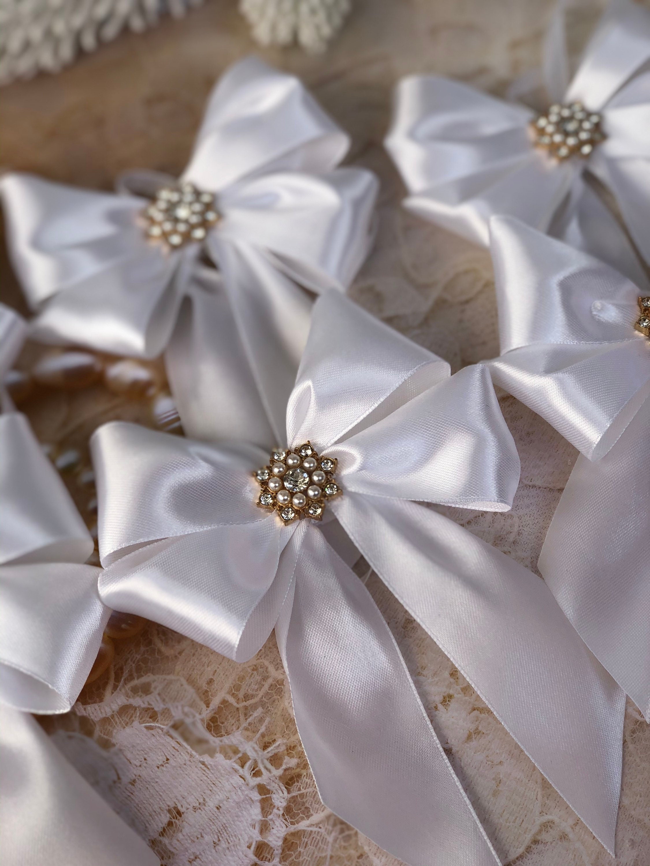White Christmas Bows Set / Christmas Bows for Tree / Xmas Bows - Etsy