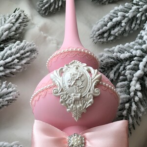 Pink Christmas Tree Topper Ornament for Christmas Tree Blush Pink Tree ...