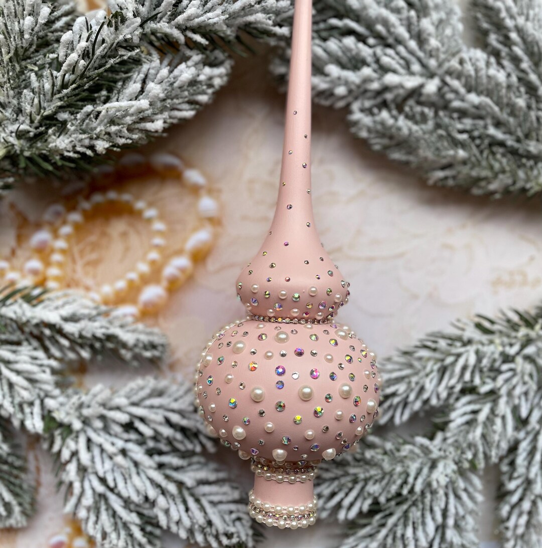 Pink Christmas Tree Topper Ornament for Christmas Tree Blush Pink ...