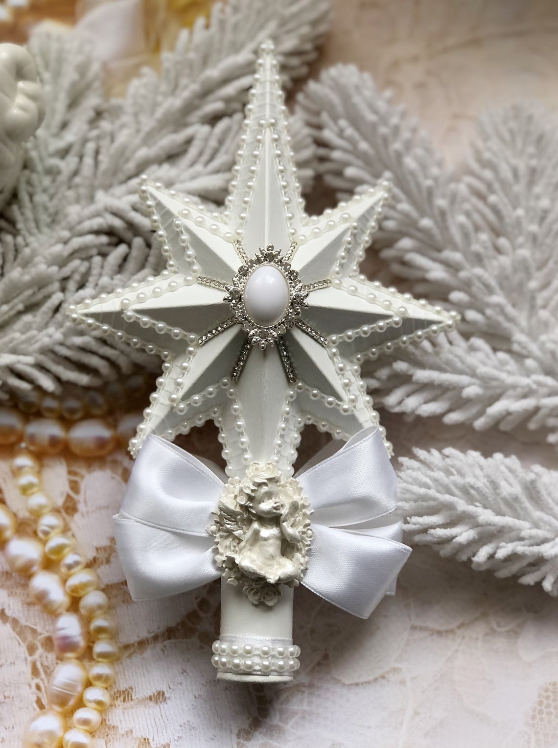 Star Tree Topper for Christmas Tree Silver Tree Topper | Etsy