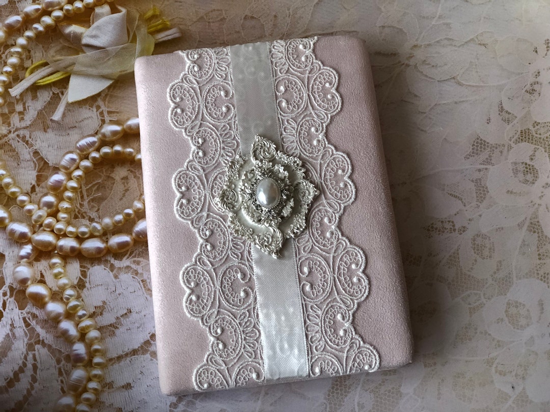 A Blush Pink Journal Velvet Handmade Notebook Girls Diary in Vintage ...