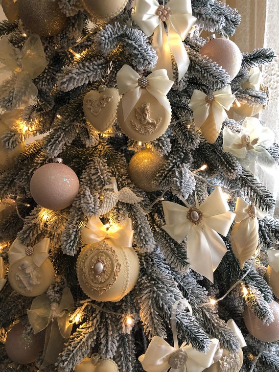 Ivory Christmas Tree Decorations
