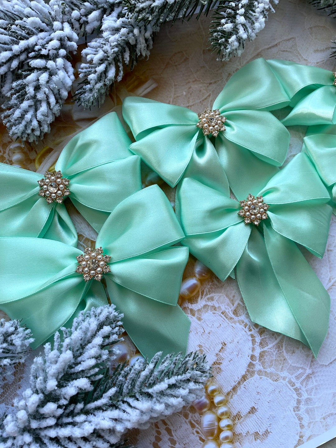 Christmas Tree Bows Set Christmas Bows For Tree Decor Christmas