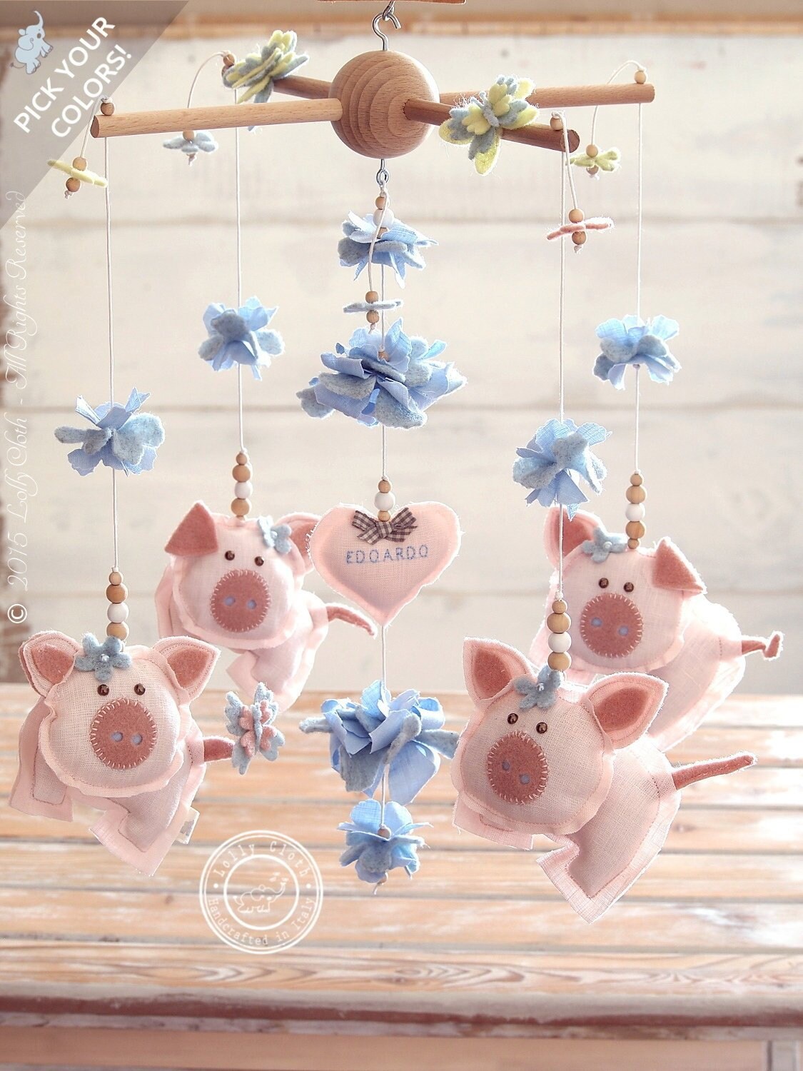 Pig Mobile Farm Mobile Country Baby Boy Decor Farm Nursery | Etsy