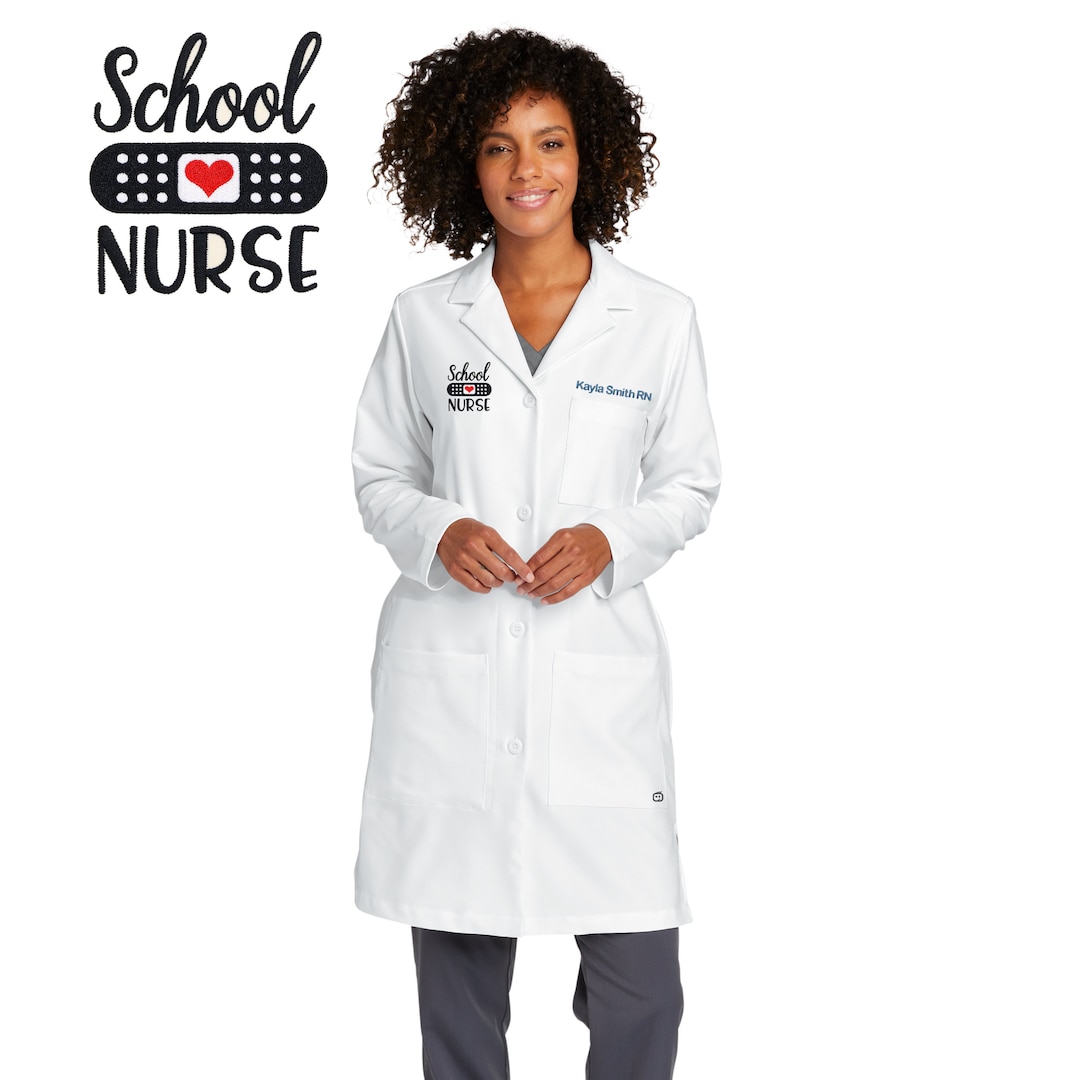 Personalized Nurse Lab Coat With Custom Embroidered Text or - Etsy
