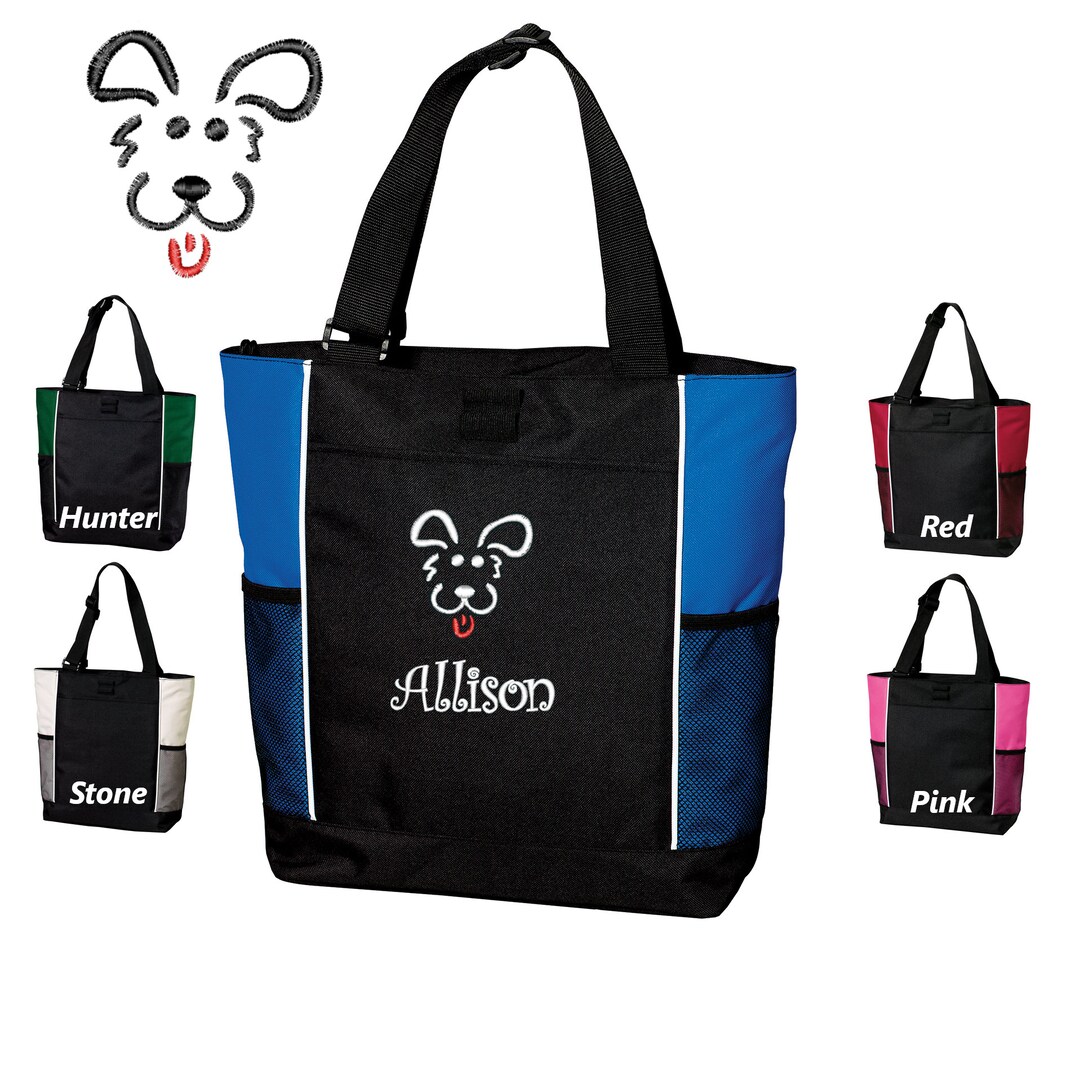 Personalized Canvas Puppy Dog Tote Bag, Pet, Custom Tote, Tote With ...