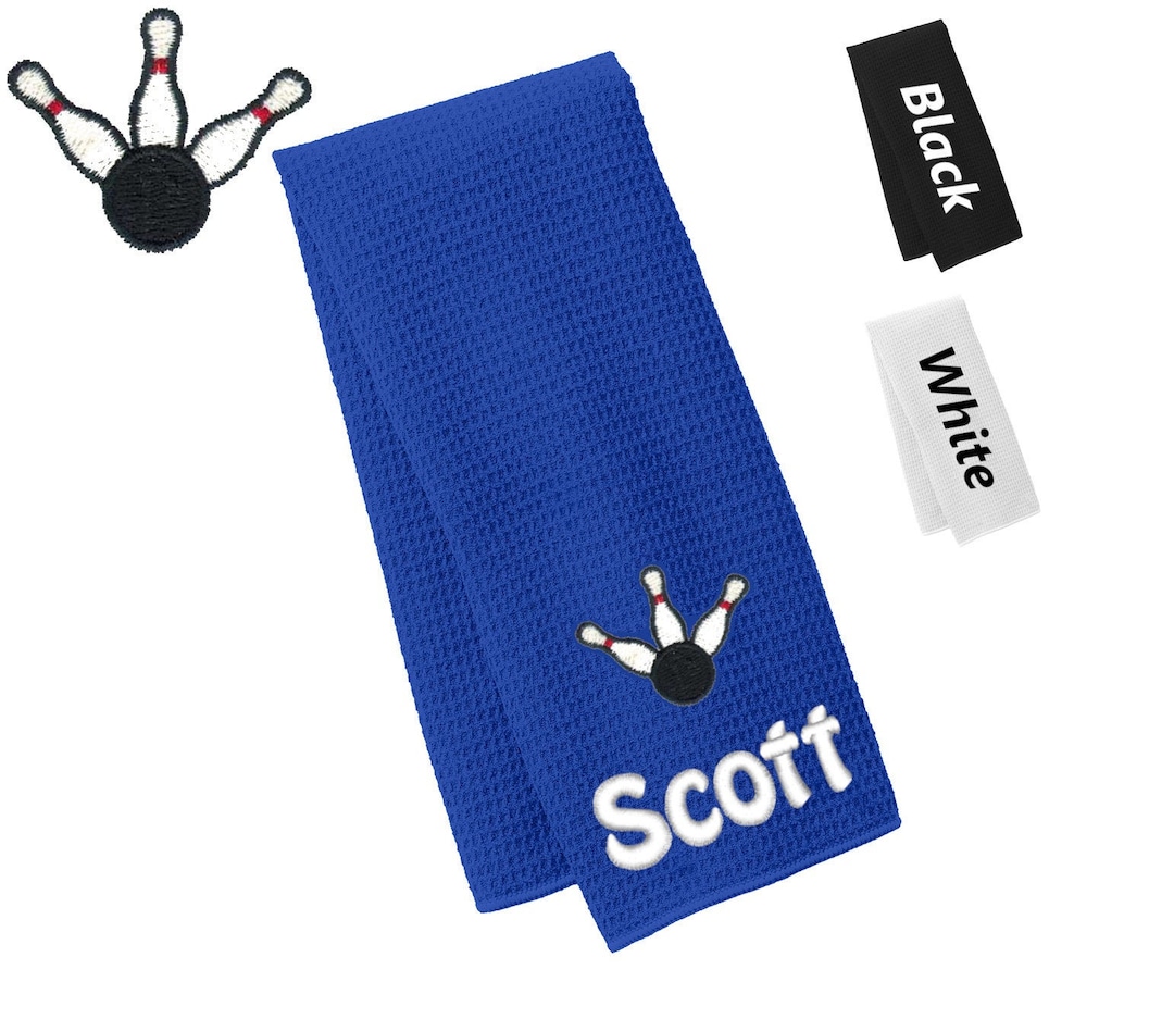 Personalized Bowling Towel Bowling Ball Design, Gym, Workout, Fitness ...