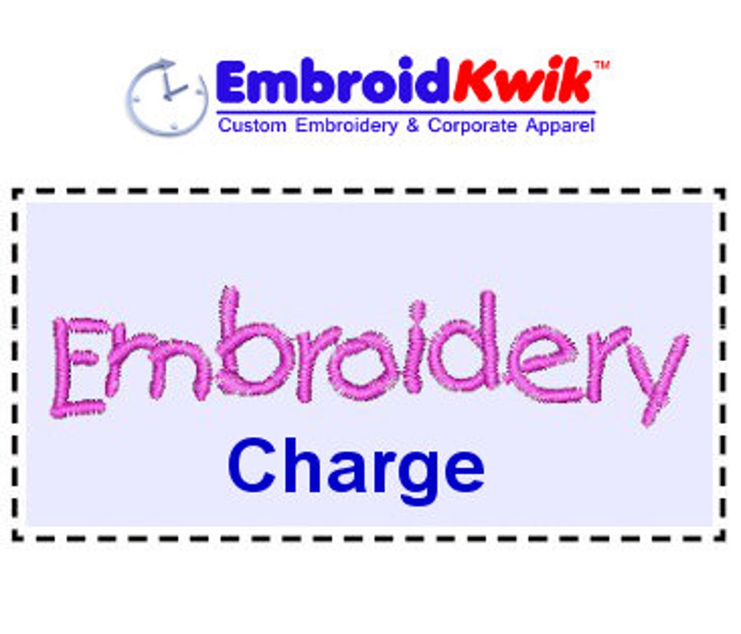 Embroidery Personalization or Monogram Charge - Etsy