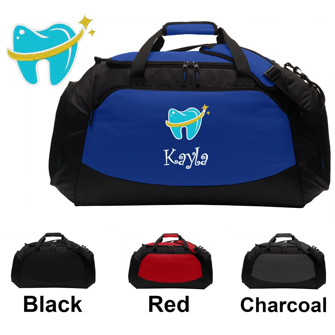 Personalized Dentist Large Duffle Bag, Tooth Design, Scrubs Bag ...