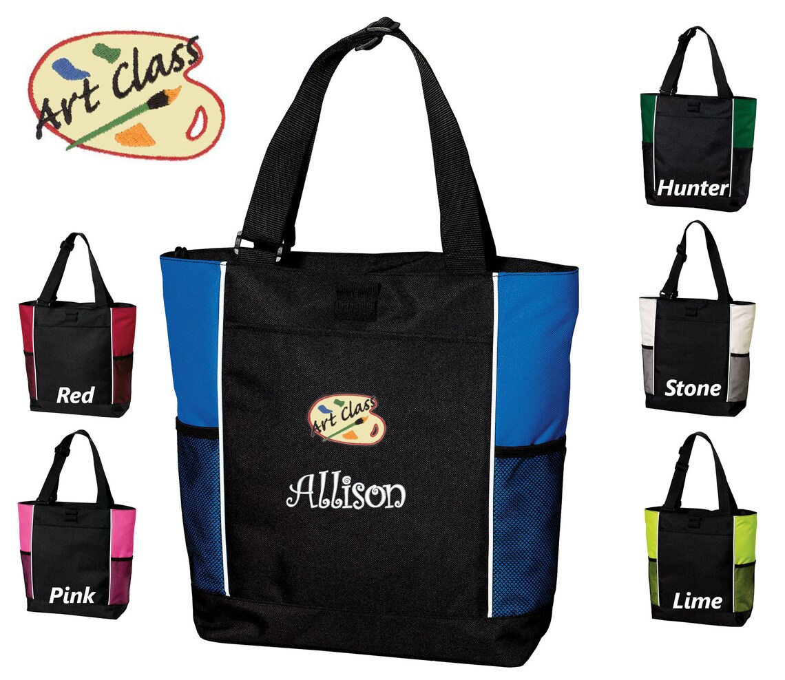 Personalized Canvas Art Teacher Tote Bag Art Class Embroidery - Etsy