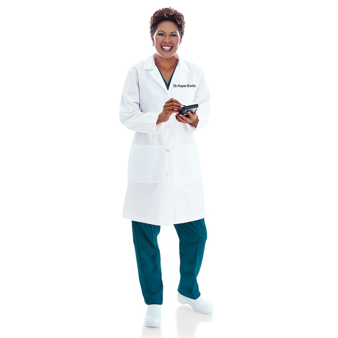 Personalized Womens Lab Coat With Custom Embroidered Text or Name ...