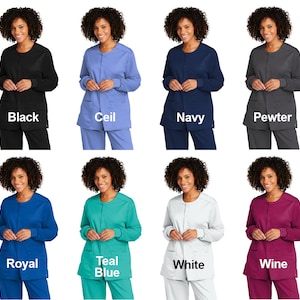 Personalized Unisex Scrubs Jacket With Custom Embroidered Text or Name ...