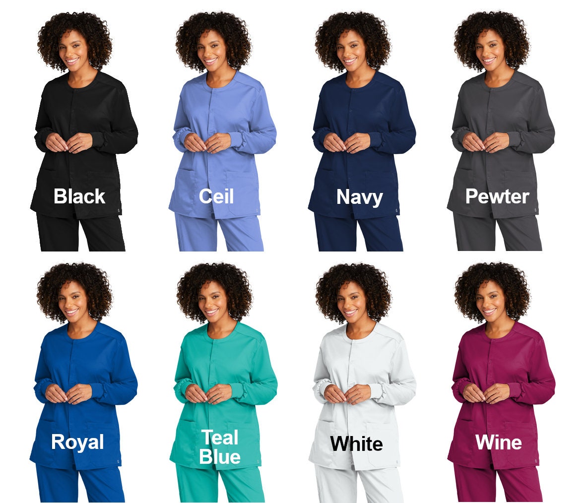 Personalized Unisex Scrubs Jacket With Custom Embroidered Text or Name ...