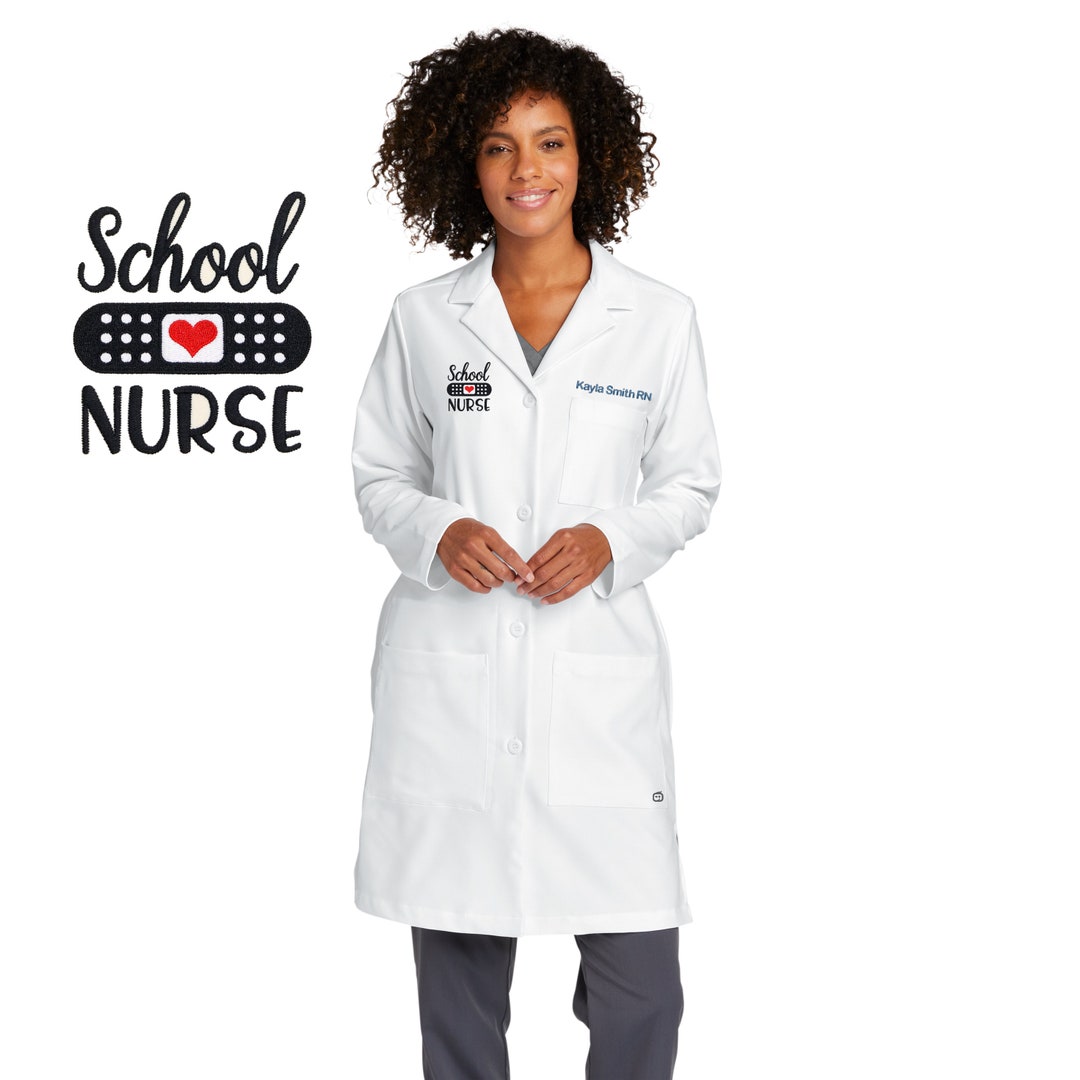 Personalized Nurse Lab Coat With Custom Embroidered Text or Name and ...