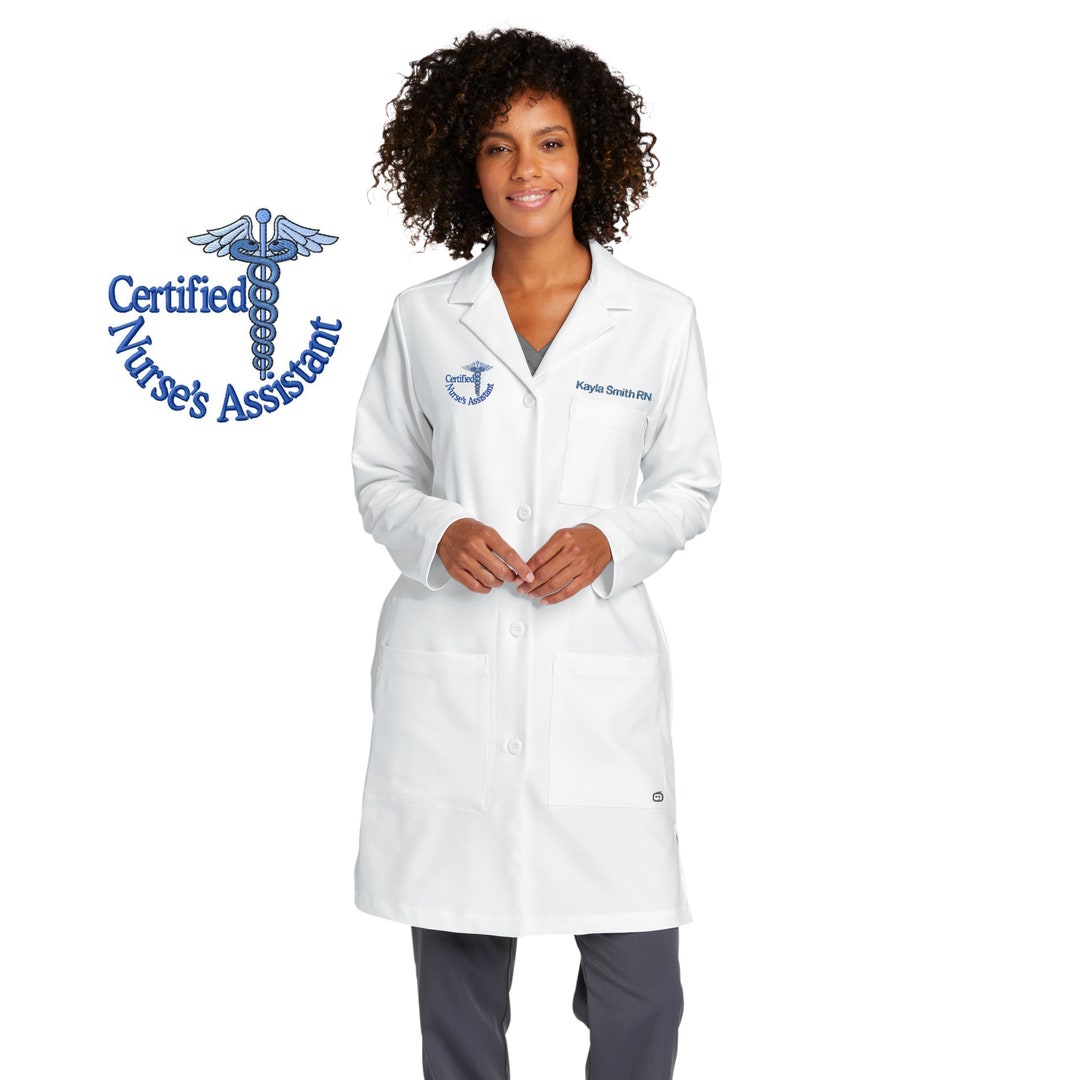 Personalized Certified Nurses Assistant Lab Coat With Custom ...