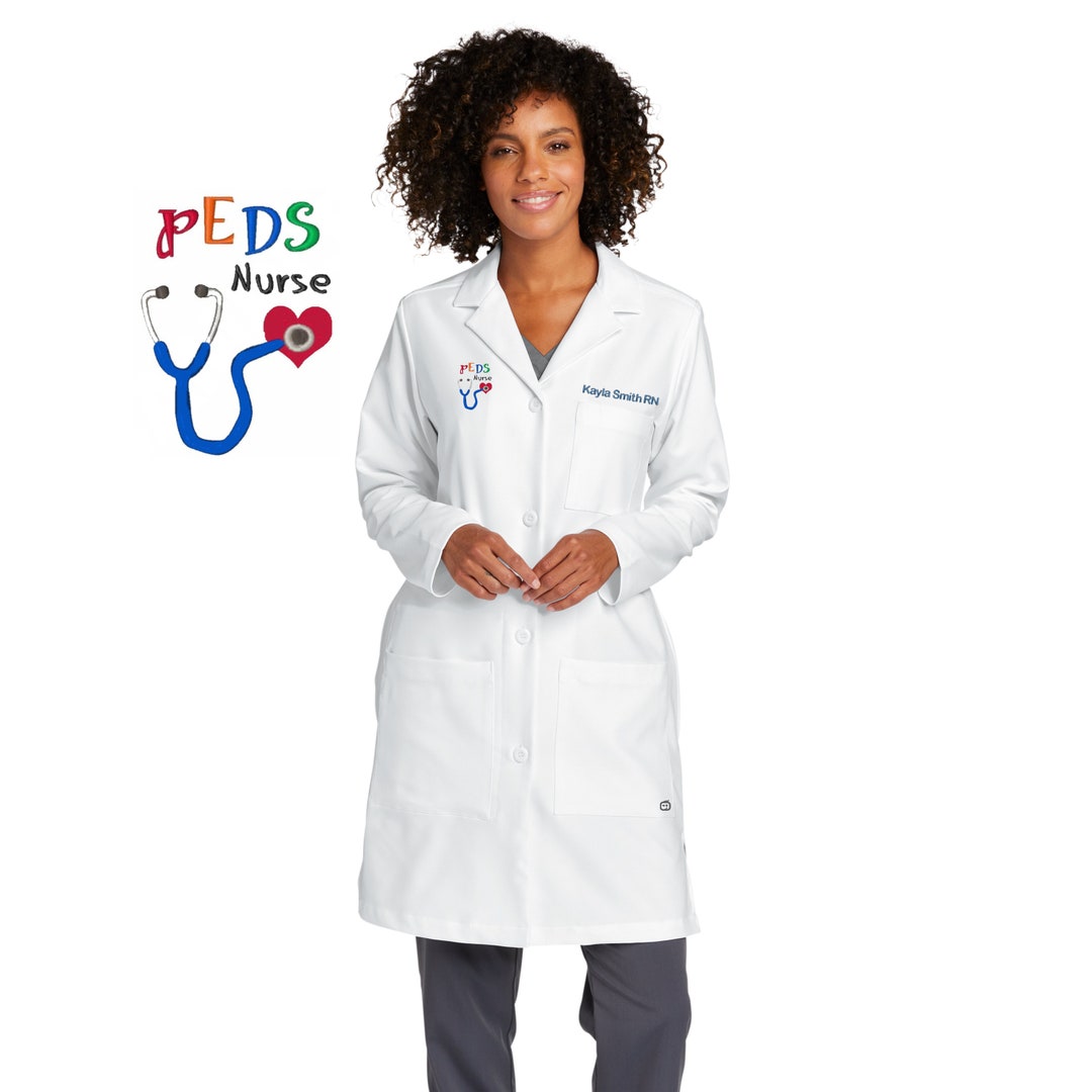 Personalized Nurse Lab Coat With Custom Embroidered Text or Name and ...
