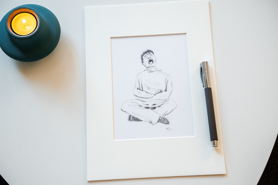 ORIGINAL Ink Drawing, Fool Man, Gift Wall Decor - Etsy