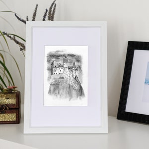Bran Castle - Printable Illustration Drawing, Wall Art Decor ...