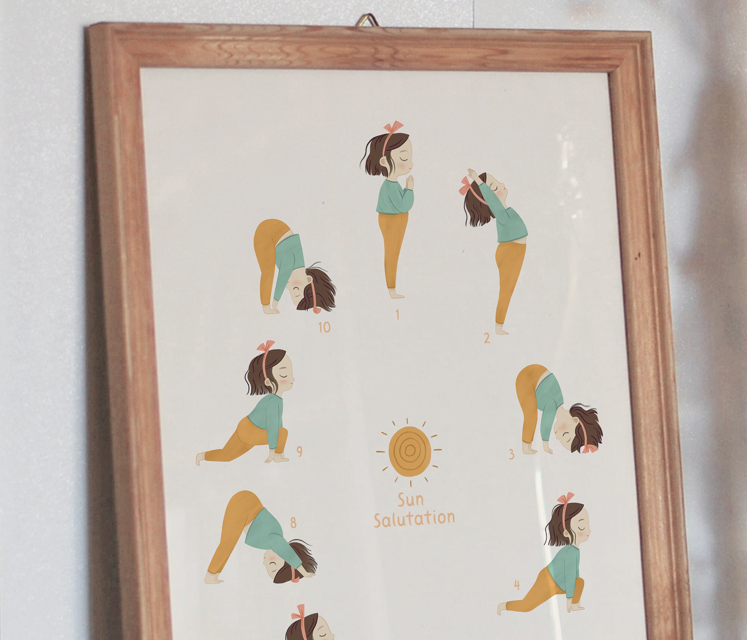 Sun Salutation Yoga Child Printable Poster - Etsy UK
