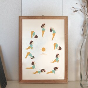 Sun Salutation Yoga Child Printable Poster - Etsy UK
