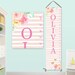 Pink Growth Chart Canvas Personalized Growth Chart With Pink Stripes ...