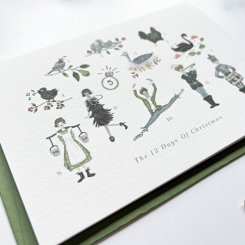 12 Days of Christmas Card - Etsy