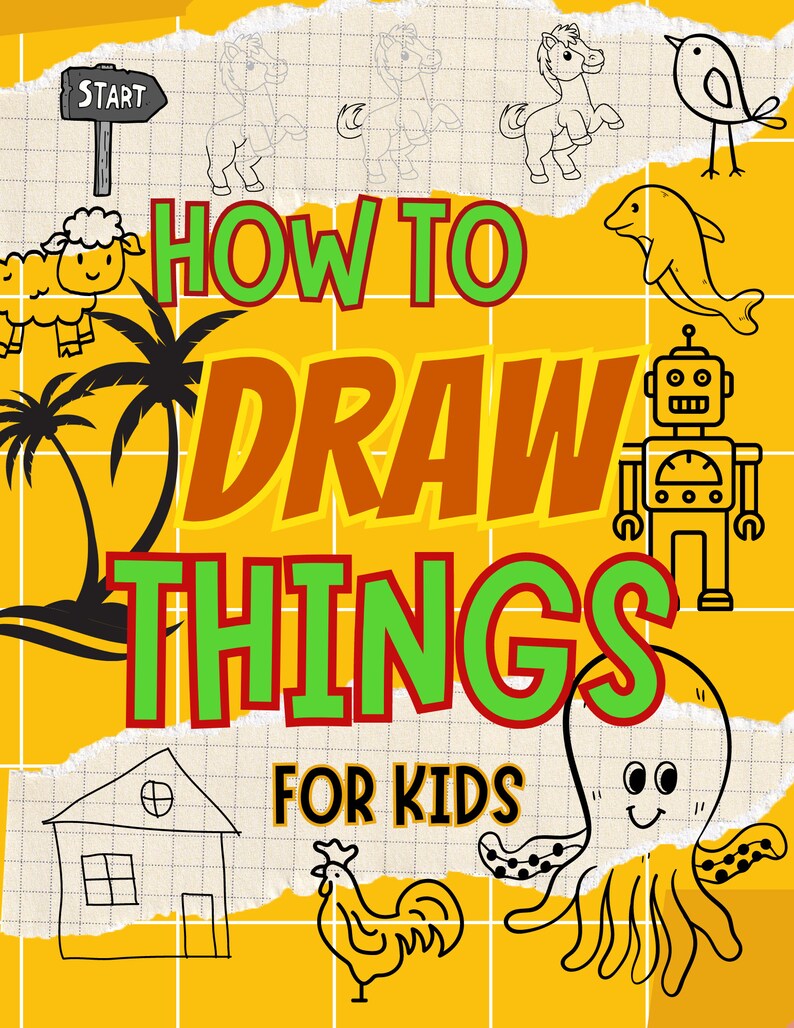 Printable Kids How to Draw Things for Kids How to Draw Farm - Etsy ...