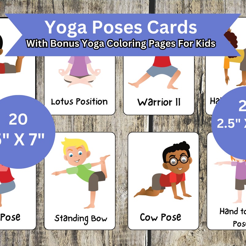 Yoga Cards for Kids - Etsy