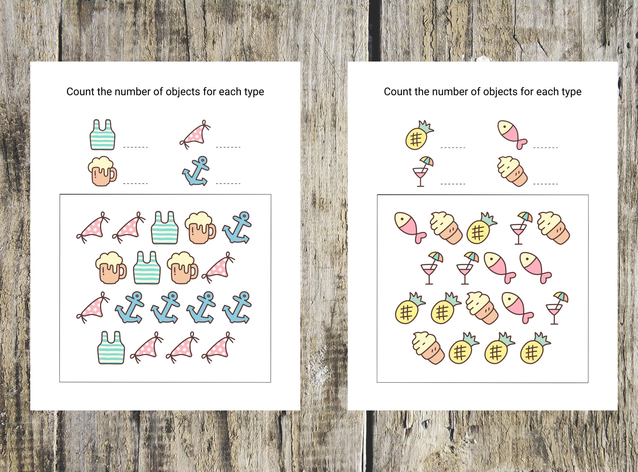 Counting Skills Preschool Activity Book Counting Activity - Etsy