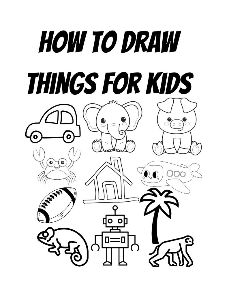 Printable Kids How to Draw Things for Kids How to Draw Farm - Etsy