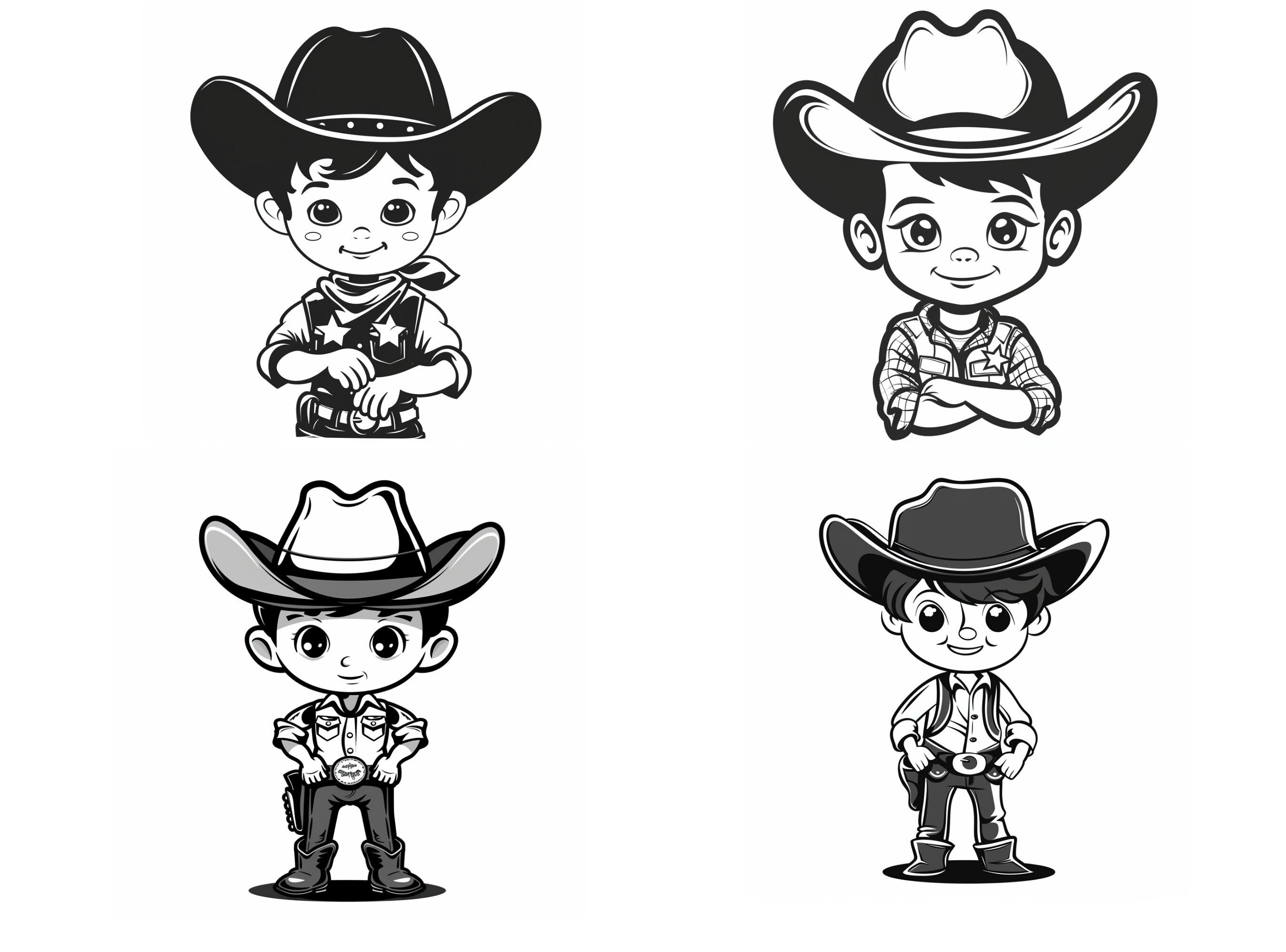 Cute Cowboy Clipart Cowboy Clipart, SVG PNG Formats Adorable Western ...