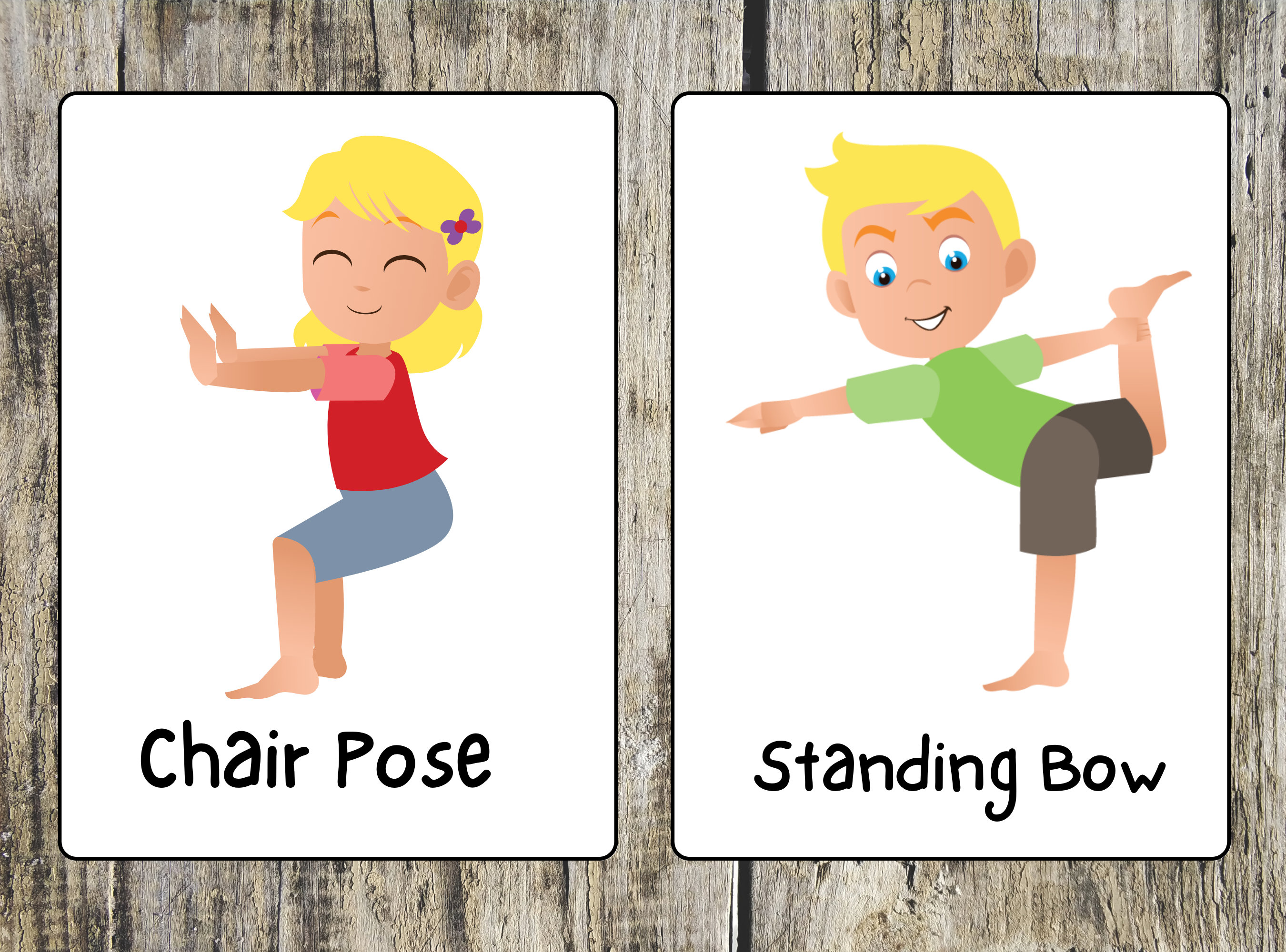 Yoga Poses Cards Kids, Yoga Poses Flash Cards Kids, Yoga Poses Kids ...