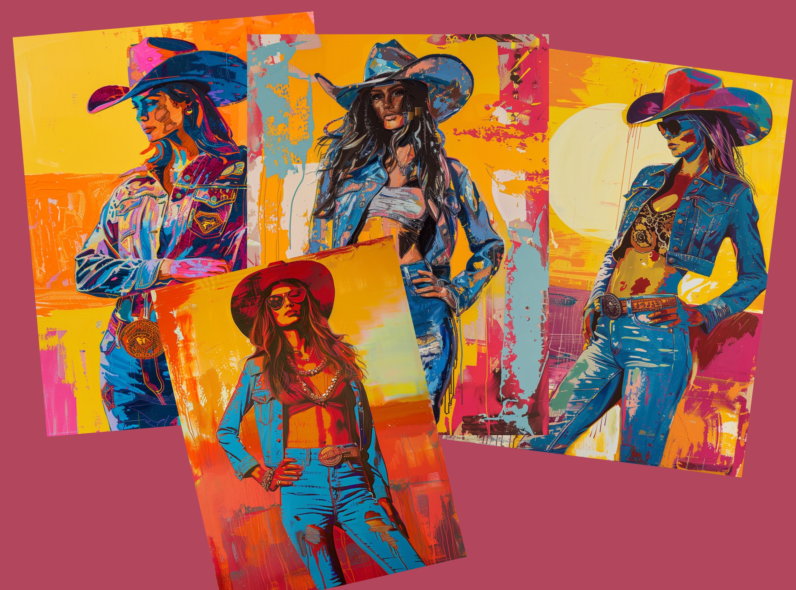 Cowgirl Png Western Cowgirl PNG Poster 4 Bold and Vibrant Cowgirl ...