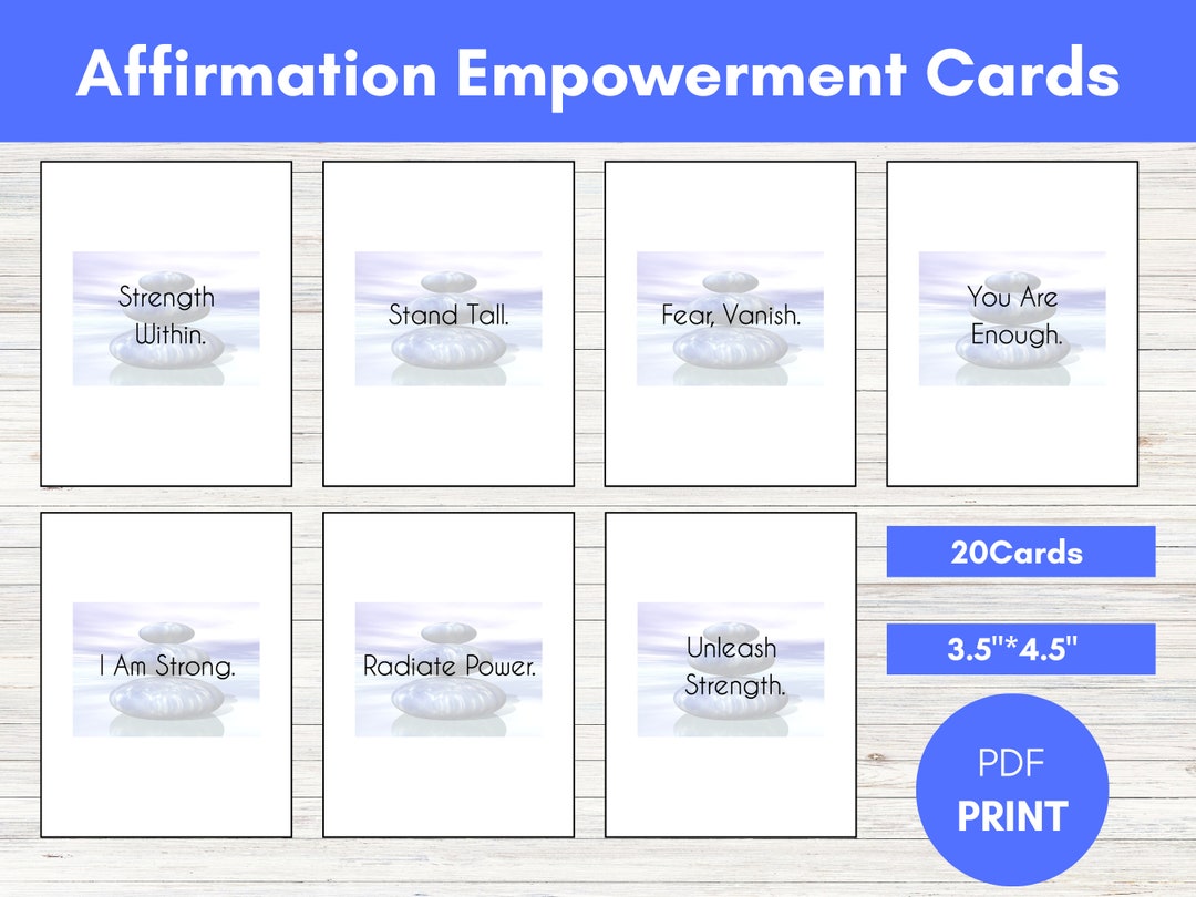 Empowerment Affirmation Cards Empowering Affirmation Cards - Etsy