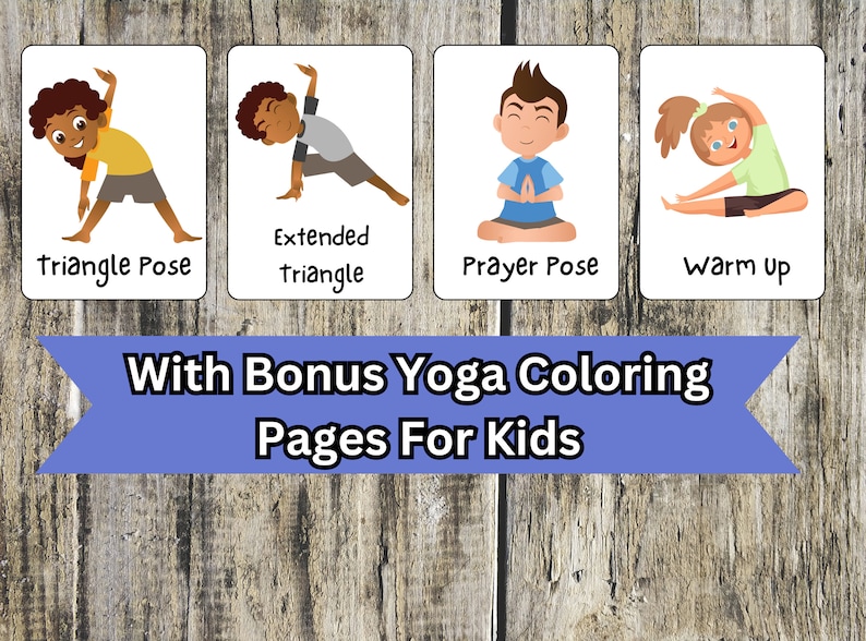 Yoga Poses Cards Kids, Yoga Poses Flash Cards Kids, Yoga Poses Kids ...