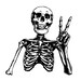 Skeleton Peace Sign Hand Clipart - SVG PNG Files - Edgy Gothic Digital ...