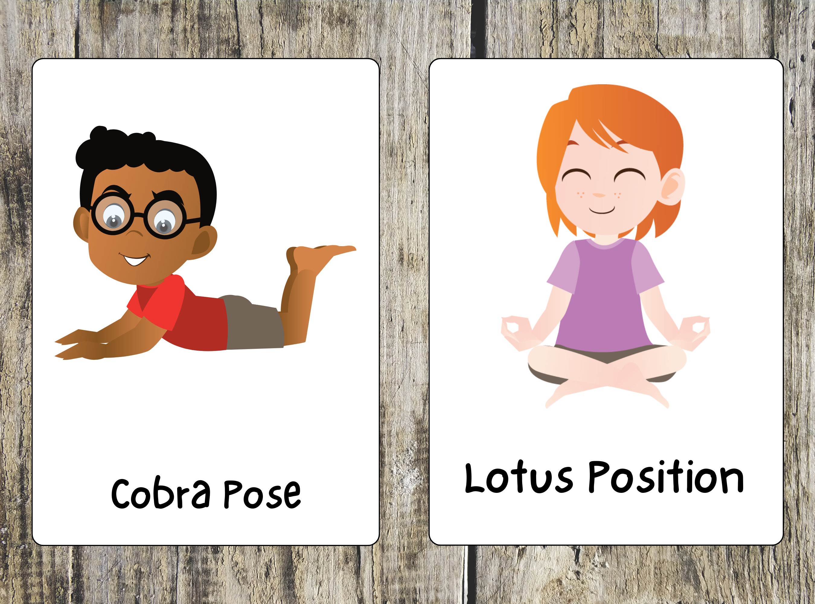 Yoga Poses Cards Kids, Yoga Poses Flash Cards Kids, Yoga Poses Kids ...