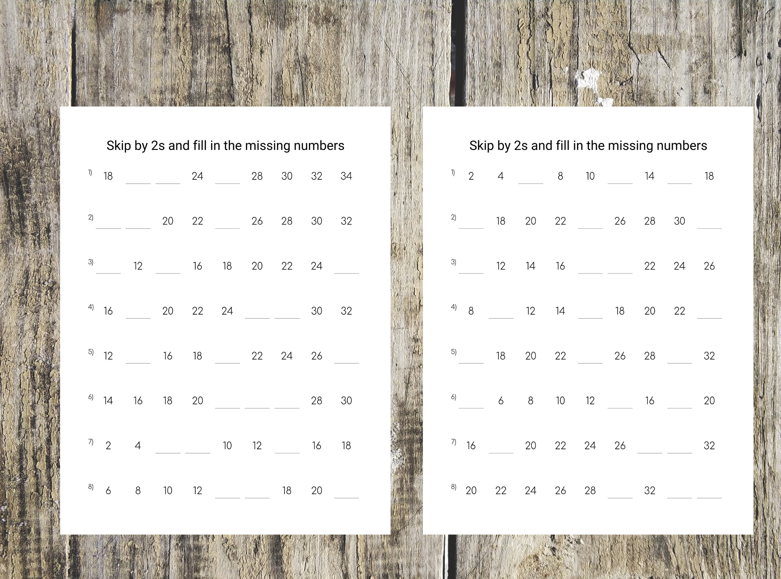 Skip Counting Activity Book Skip Counting Postersskip - Etsy