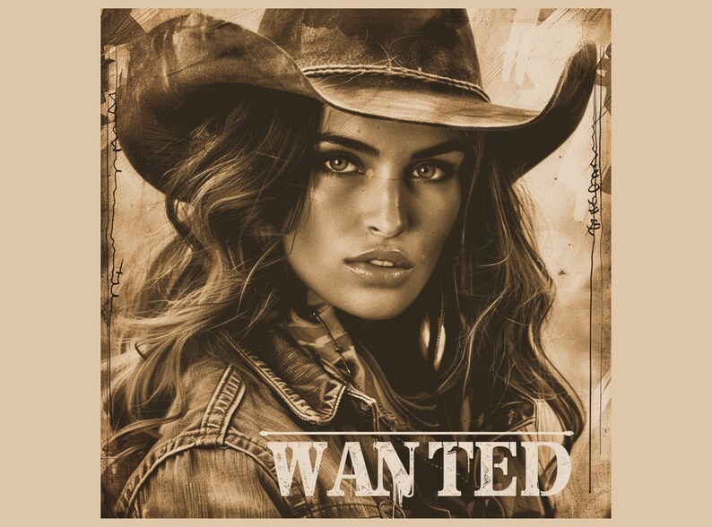 Cowgirl Wanted Poster Mugshots 5 PNG Cowgirl Mugshots, Vintage Western ...