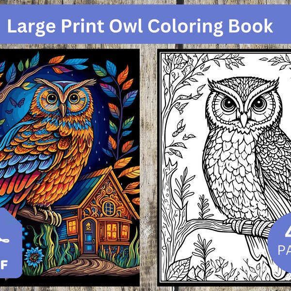 Owl Book Print - Etsy