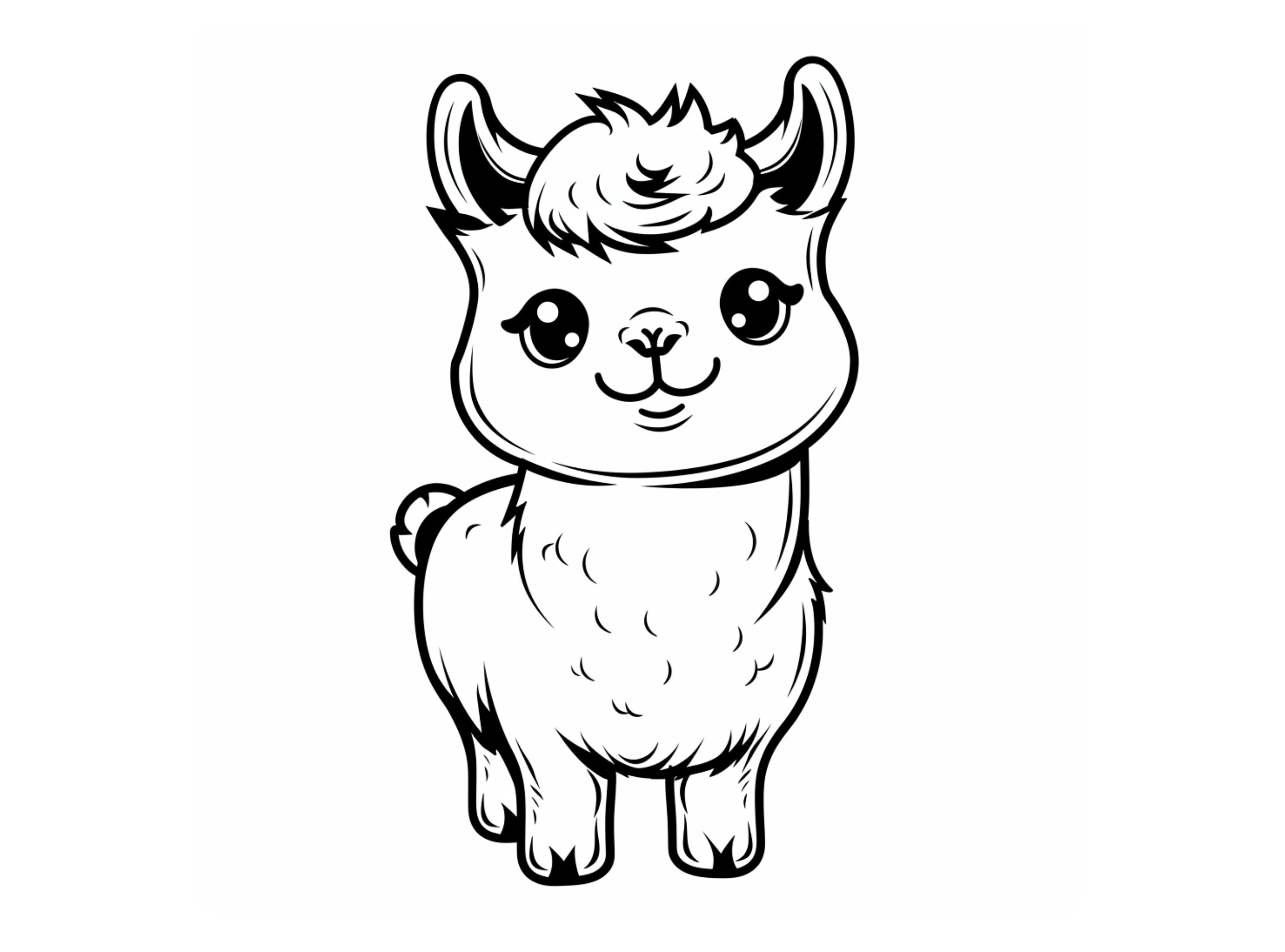 Alpaca Clip Art Adorable Alpaca Clipart Collection, 4 Cute Alpaca ...