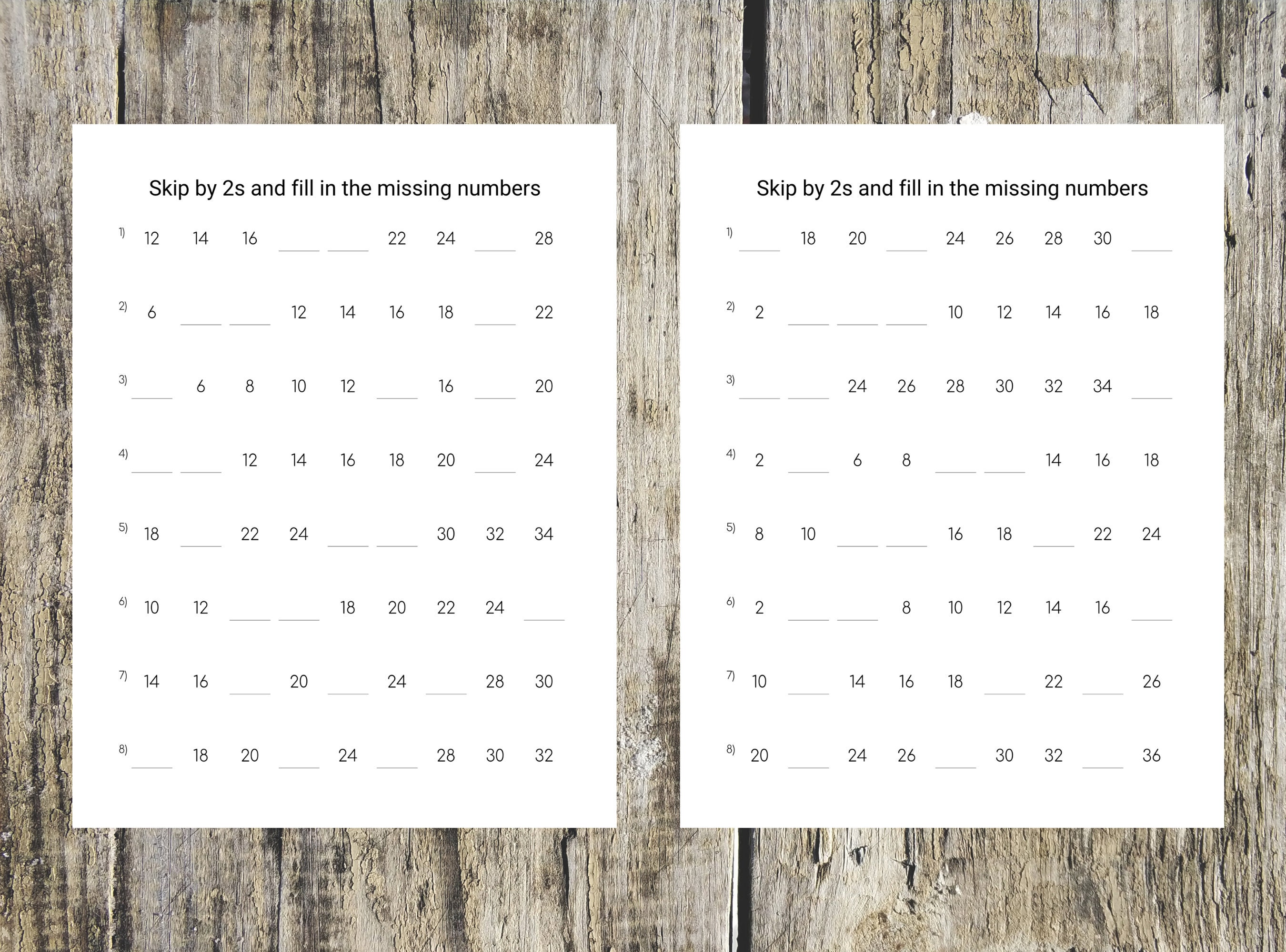 Skip Counting Activity Book Skip Counting Postersskip - Etsy