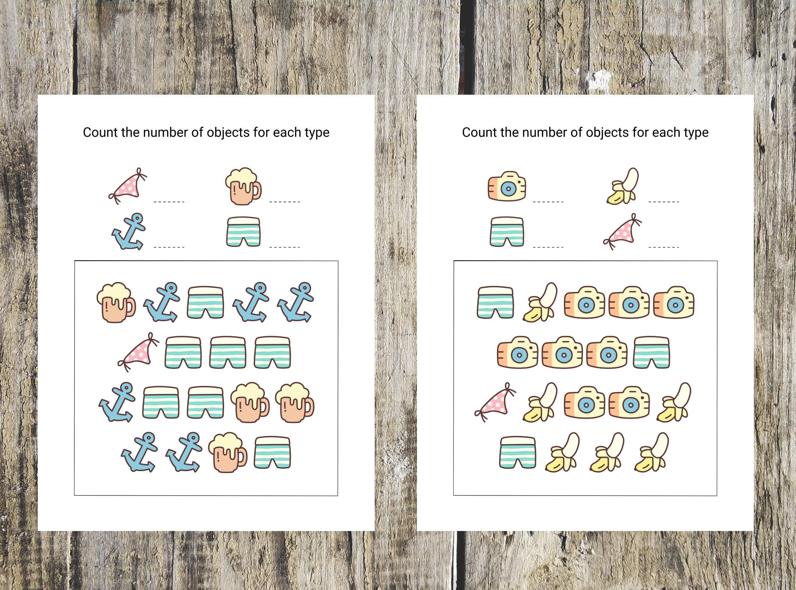 Counting Skills Preschool Activity Book Counting Activity - Etsy