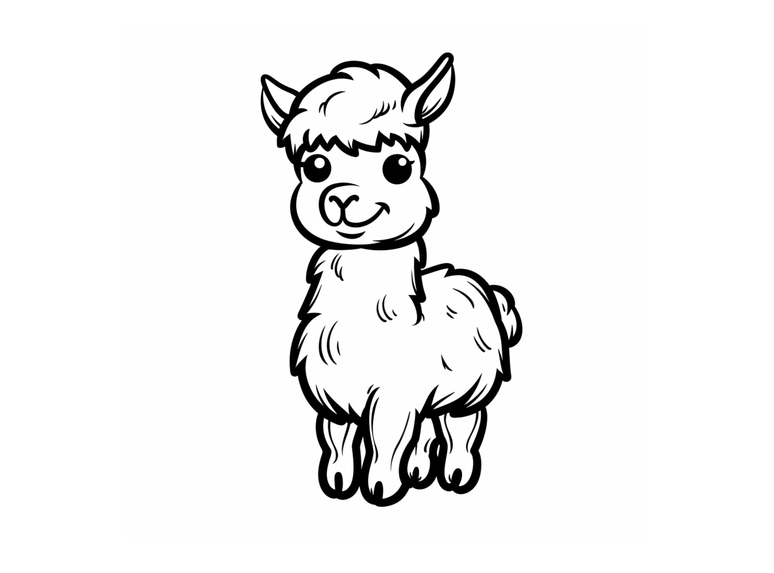 Alpaca Clip Art Adorable Alpaca Clipart Collection, 4 Cute Alpaca ...